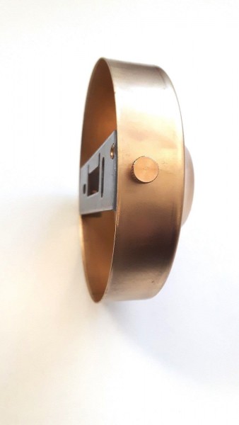 ceiling rose and strap bracket 100mm dia raw unpolished brass 2 screw ...