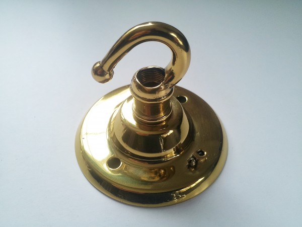 Solid Ceiling Rose Hook Plate Hanging Suspension Fixing Plate 3 Finishes