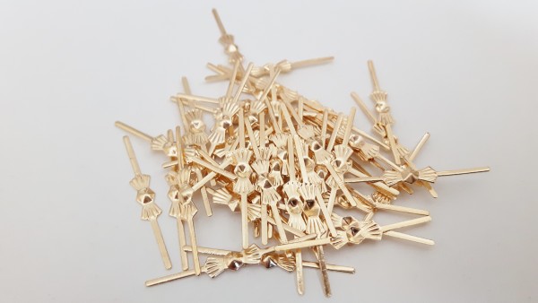 chandelier brass bow clips pins 11mm 100g or 50g bags