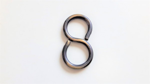 Solid Brass closed s hook in brushed antique 1 1~2 inch high 3~4 inch ...