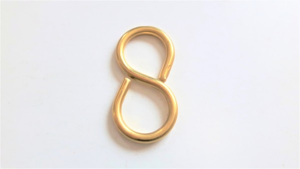 chandelier hook closed S hook in BRASS 10kgs max load