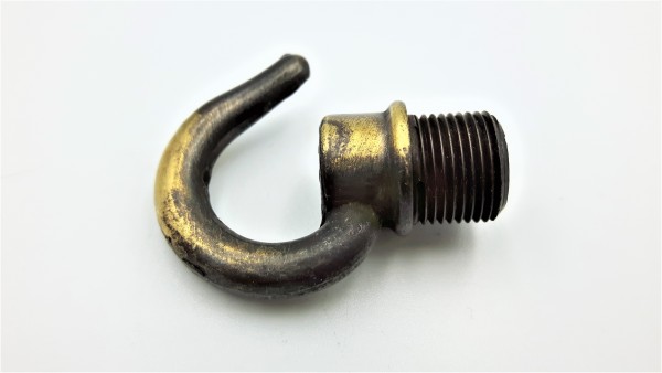 Ceiling hook open hook brushed antique half inch male thread