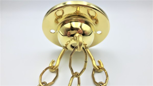 CHANDELIER - LIGHT FITTING 3 HOOK POLISHED CEILING PLATE with 3 x 16 ...