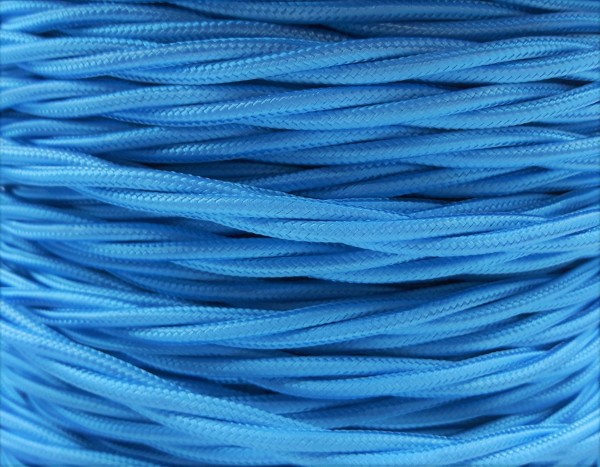 Blue 3 core vintage style electric cable