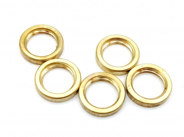 M10 solid brass ring nuts 10mm internal thread