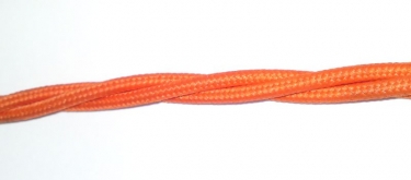 ORANGE 3 CORE 0.75MM ELECTRICAL CABLE BRAIDED AND TWISTED