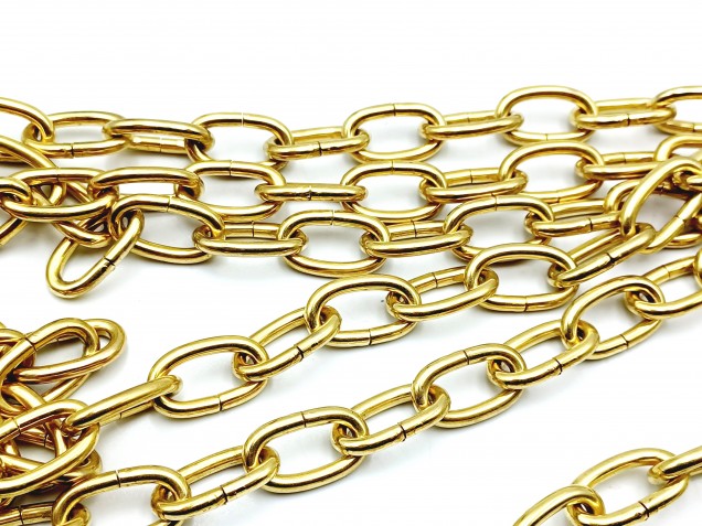 Brass plated split link chandelier chain 10kgs max load,
