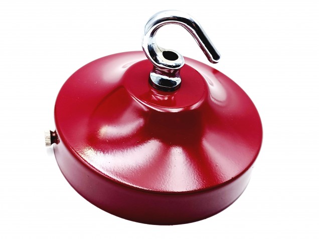 Burgundy and chrome ceiling rose hook large or small with optional chain