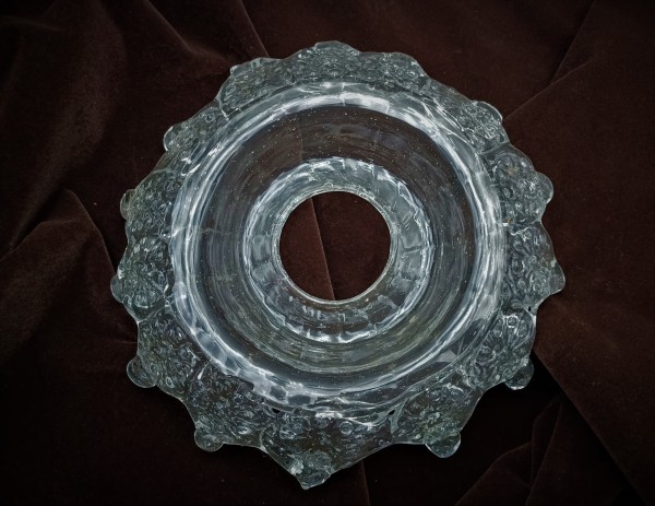 Venetian Chandelier clear glass drip dish, 160mm width, 25mm high, 40mm ...