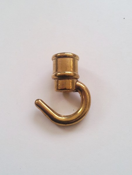 CEILING HOOK OPEN HOOK BRASS HALF INCH FEMALE THREAD