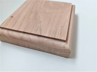 Oak ceiling pattress, thick square ceiling pattress or plinth